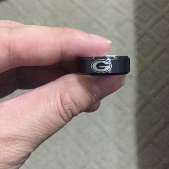 Accessories | Green Bay Packers Black Titanium Steel Ring | Poshmark